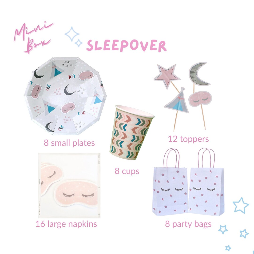 Sleepover Party Box Party Items Sleepover Teepee Decoration Pajama ...