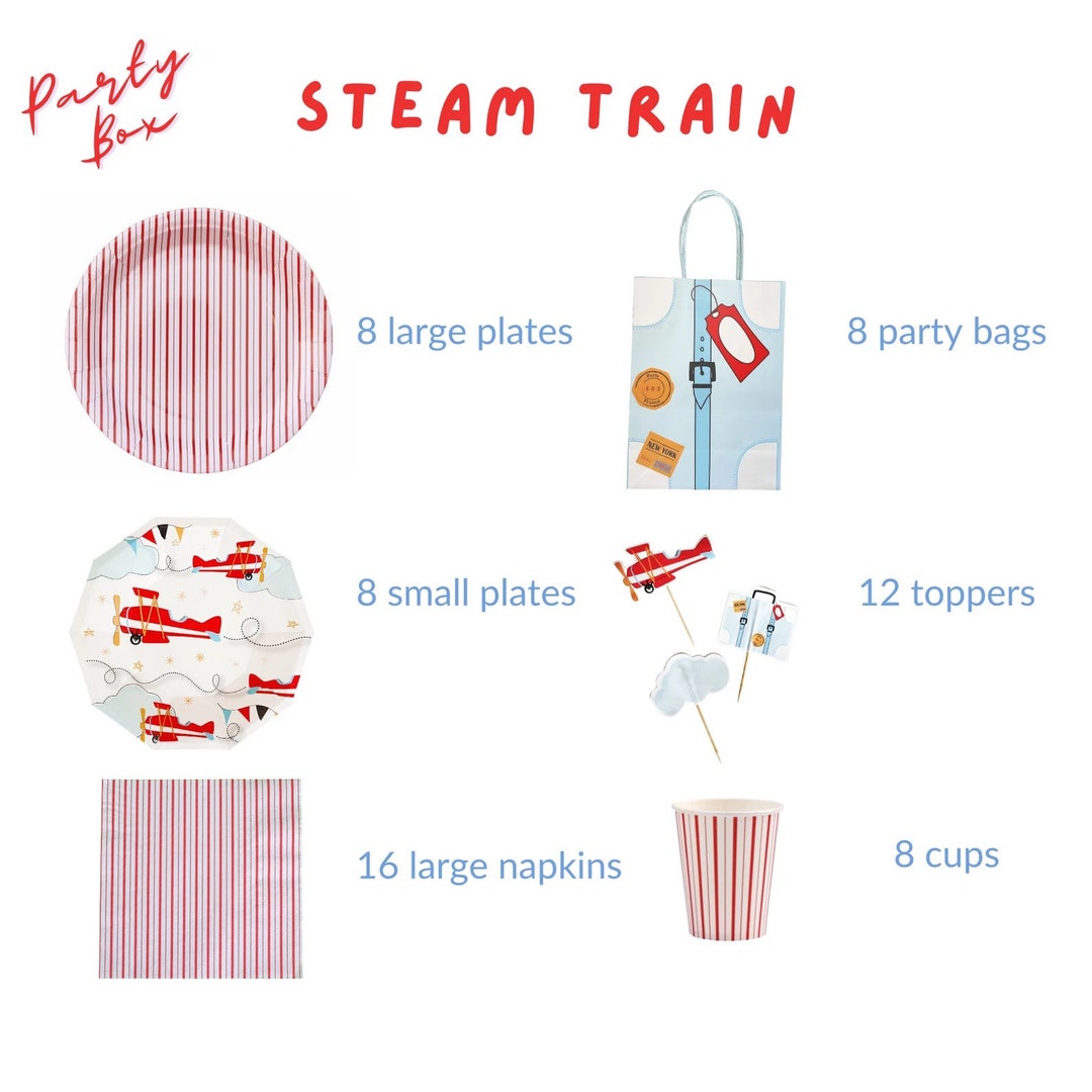 Party Box Airplane | Party Items Airplane | Airplane Plates | Party ...