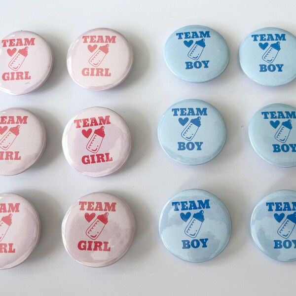 Gender Reveal Badge - Etsy UK