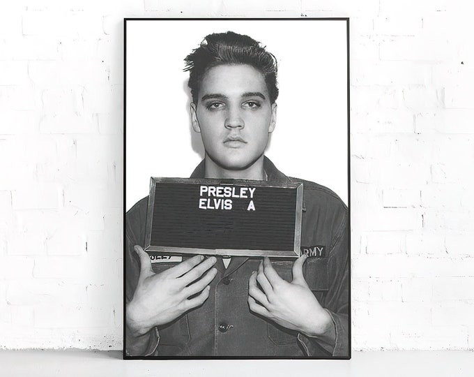 Elvis Mugshot Print Celebrity, Famous, and Musician Mug Shot Quality ...