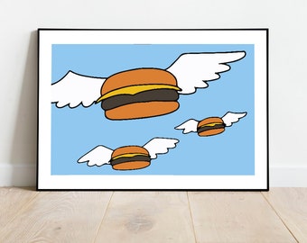 Flying Burgers - Etsy