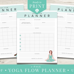Printable Yoga Planner | Yoga Class Plan | Yoga Teacher Class Plans ...