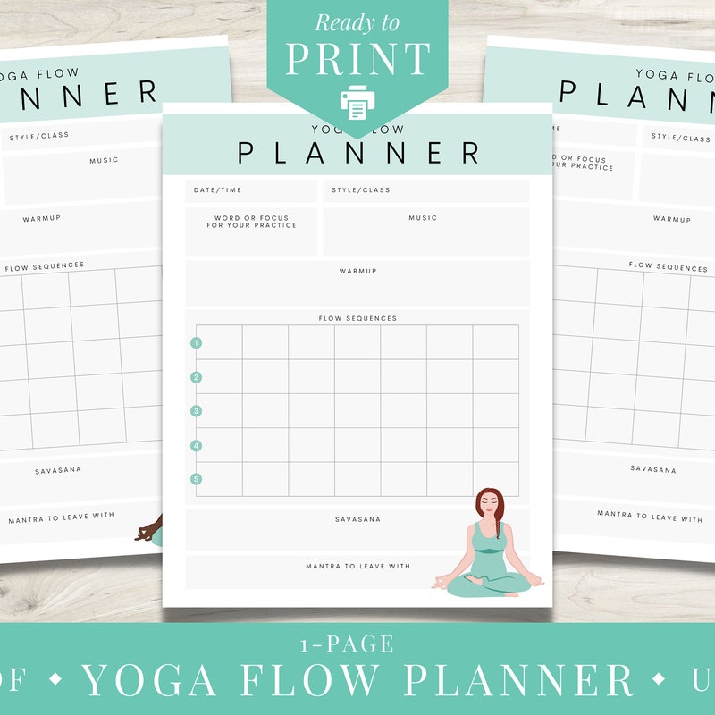 Yoga Class Plan - Etsy