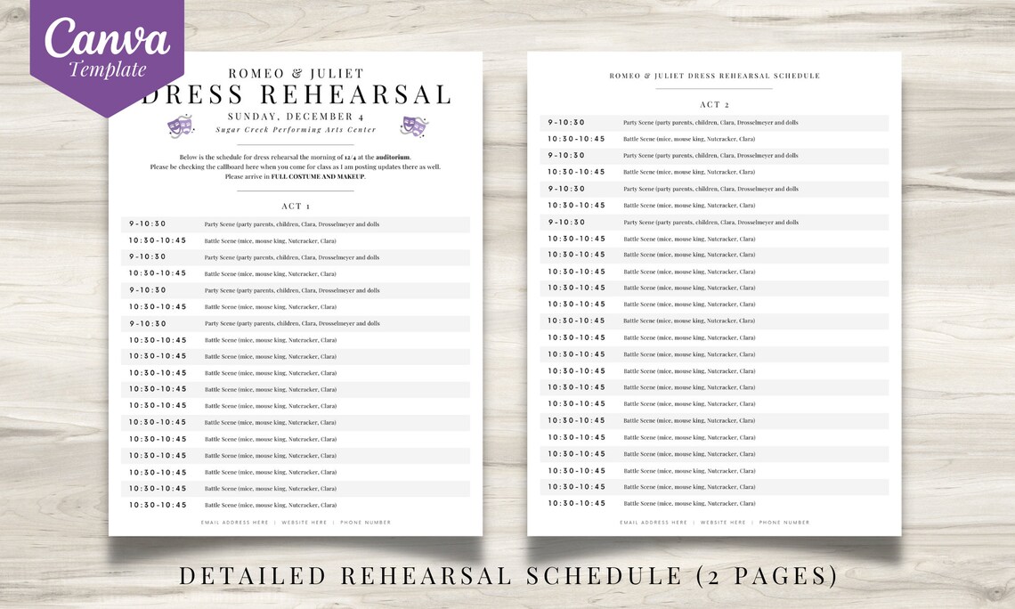 Performing Art Editable Canva Template | Theater Club Newsletter ...