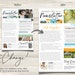 8.5x11 HOA Neighborhood Newsletter Canva Template | Blue and Green ...