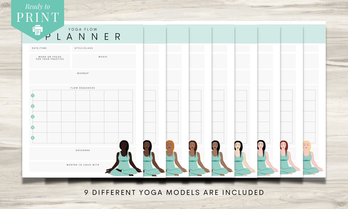 Printable Yoga Planner | Yoga Class Plan | Yoga Teacher Class Plans ...
