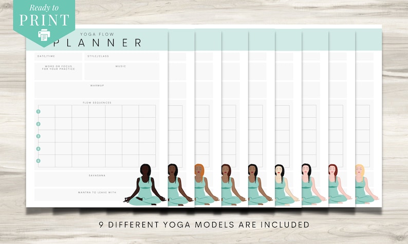 Printable Yoga Planner | Yoga Class Plan | Yoga Teacher Class Plans ...