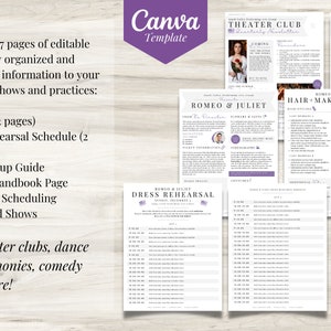 Performing Art Editable Canva Template | Theater Club Newsletter ...