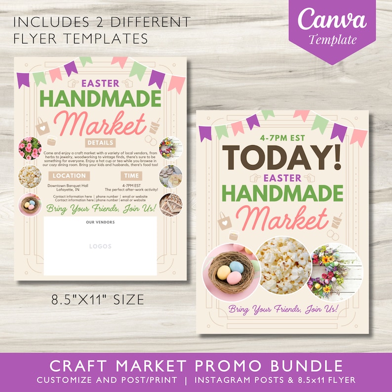 Craft Farmer's Market Advertising Canva Templates | Instagram Post ...
