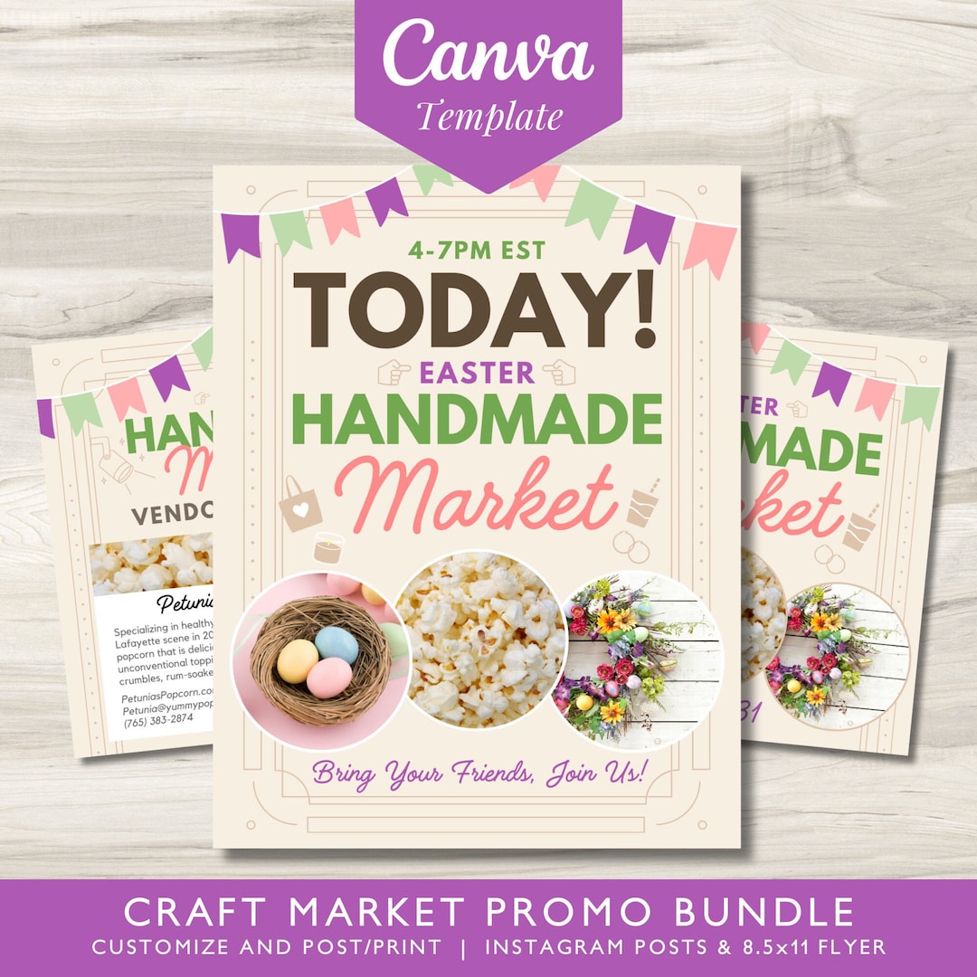 Craft Farmer's Market Advertising Canva Templates | Instagram Post ...