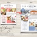 Food and Recipe Blog Newsletter Canva Template | Editable Recipe Letter ...