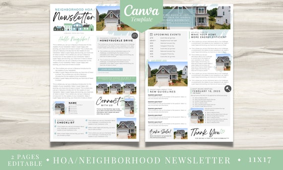 Neighborhood Newsletter Samples