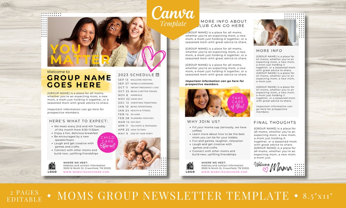 Moms Group Editable Callout Flyer Canva Template | Family Support Group ...