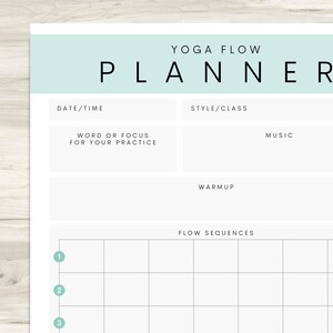 Printable Yoga Planner | Yoga Class Plan | Yoga Teacher Class Plans ...
