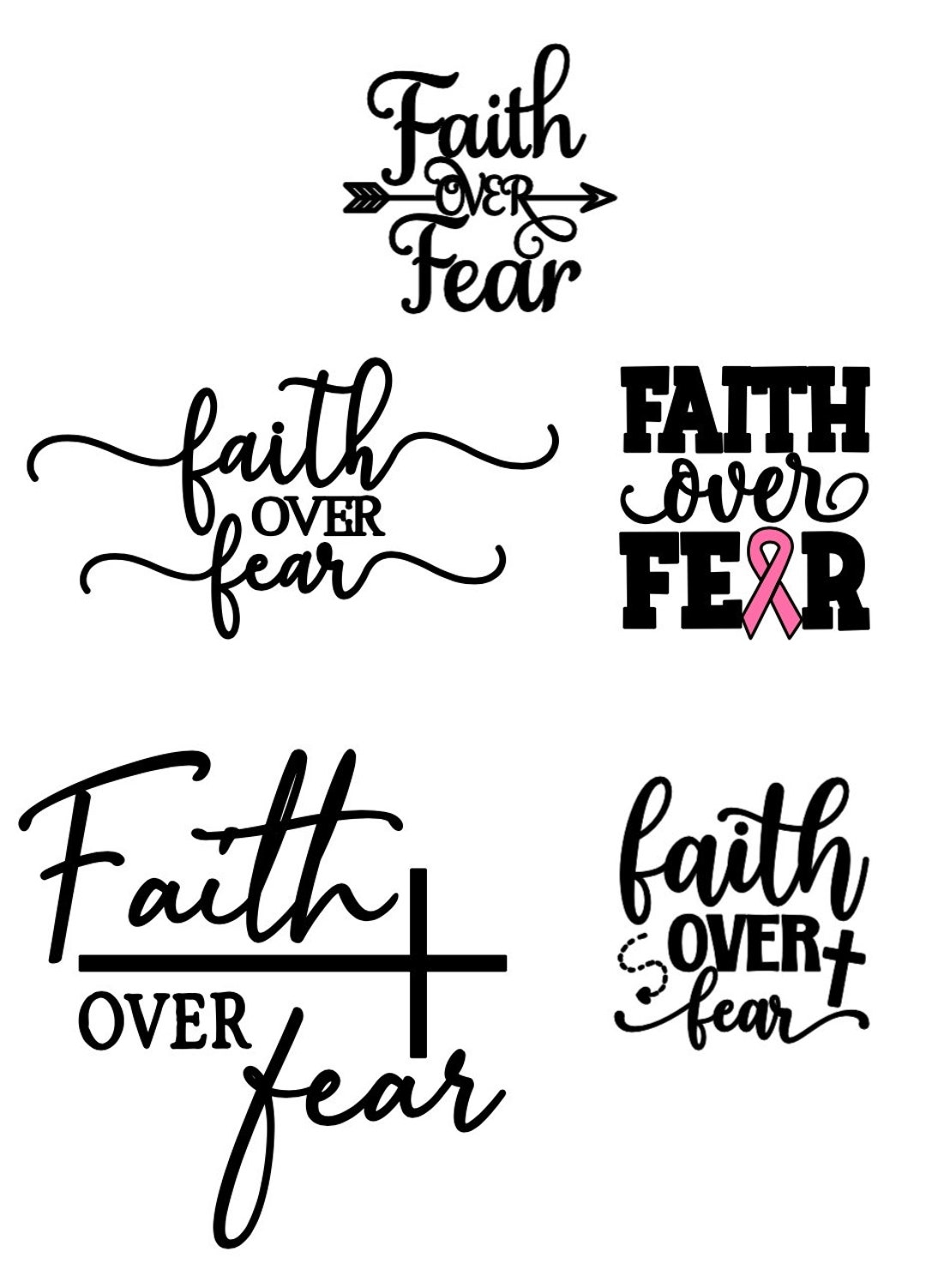 Faith Over Fear Decal Motivational Decalbe Humble Decalcustom Vinyl ...