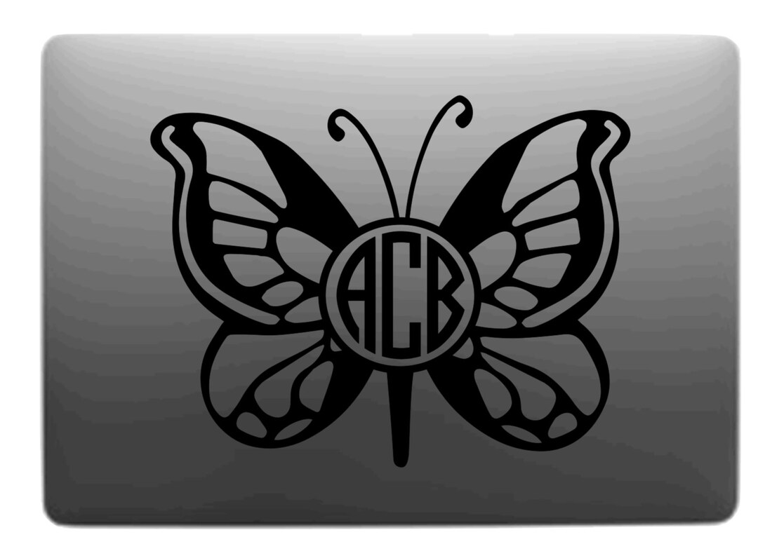 Butterfly Monogram Vinyl Decals Personalize Everything With Your ...