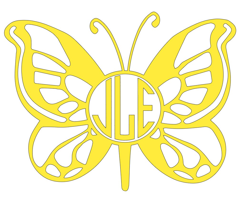 Butterfly Monogram Vinyl Decals!! Personalize Everything With Your ...