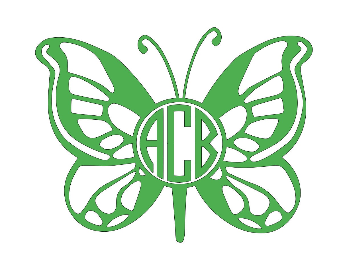 Butterfly Monogram Vinyl Decals!! Personalize Everything With Your ...