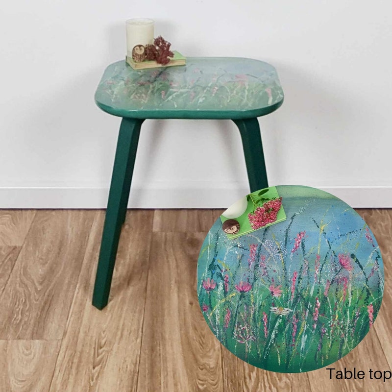 Painted Side Table - Etsy