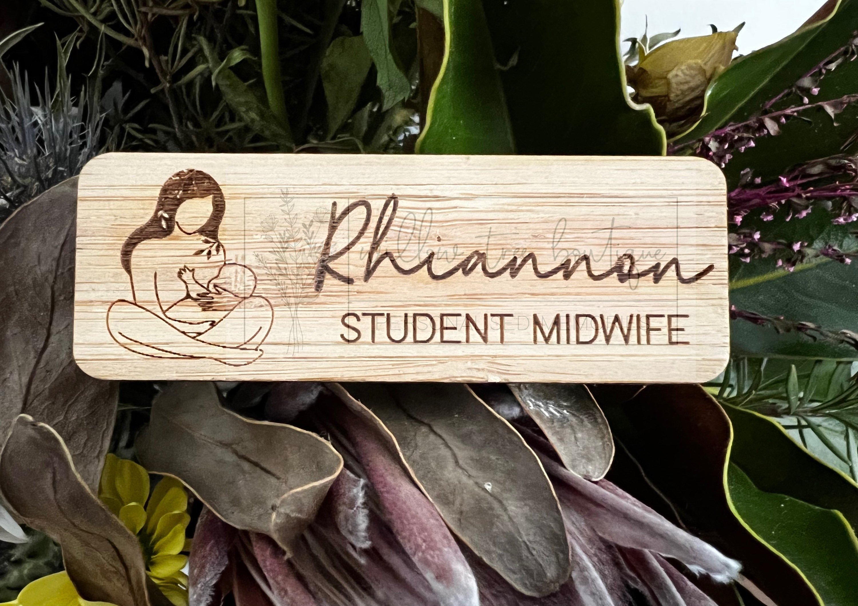 Gorgeous Fine Art Midwifery Name Badges. Midwife, Student Midwife ...