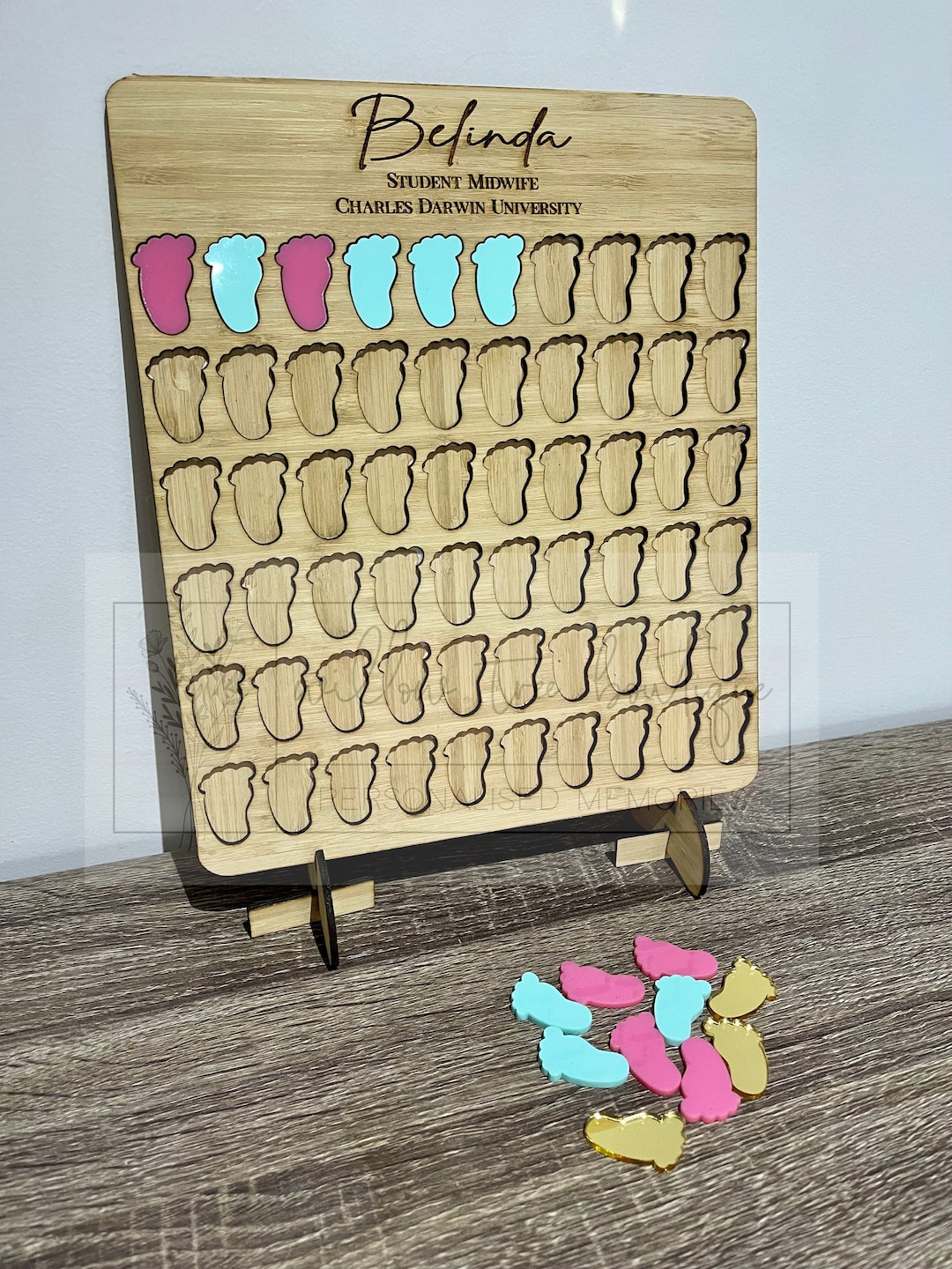 Extended Bamboo Baby Catch Counter for Midwives Student - Etsy