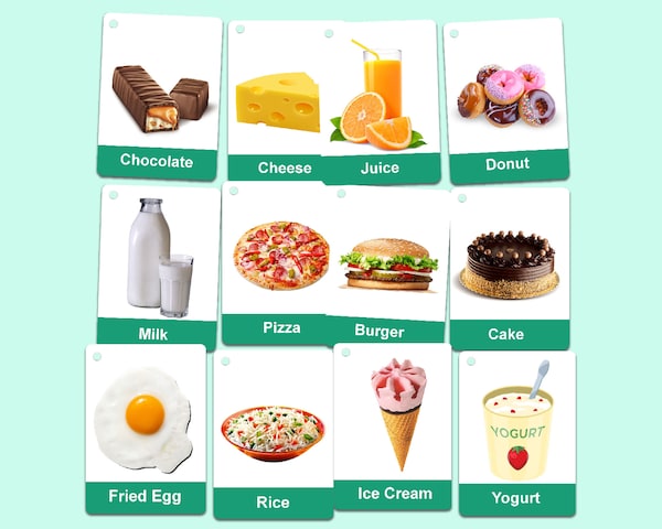 Food Group Flashcards for Kids Kids Nutrition Education - Etsy Canada