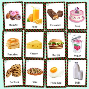 Food Group Flashcards for Kids Kids Nutrition Education - Etsy Canada
