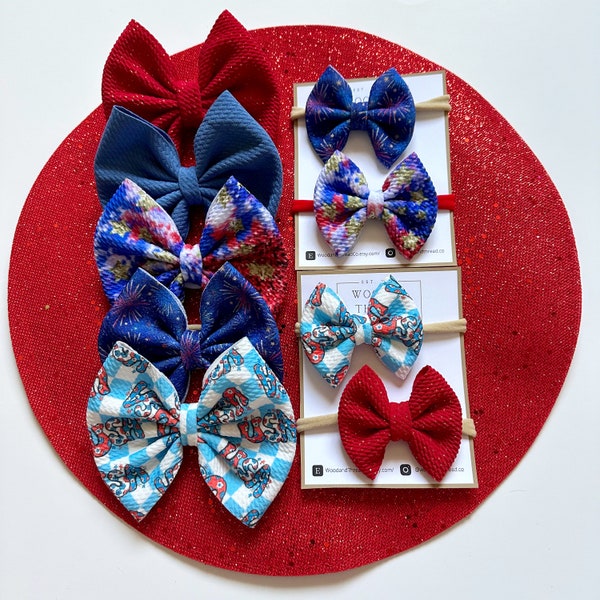 4th of July Hair Bow - Etsy
