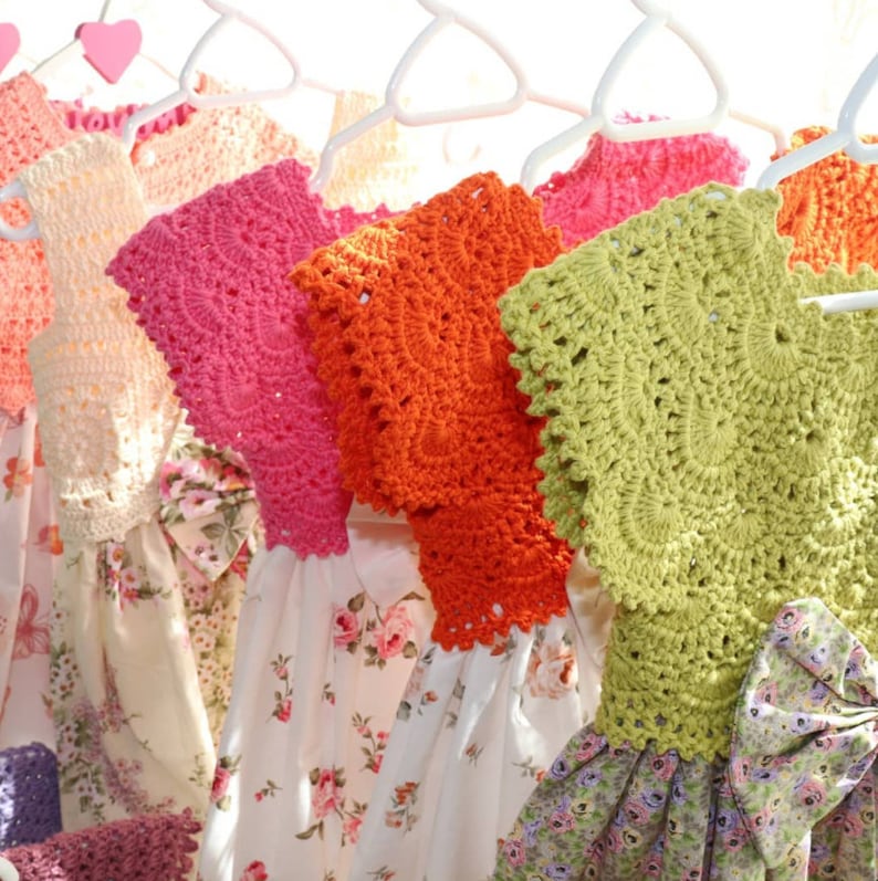 Baby Girl Dress PATTERN: Crochet & Sewing DIY Tutorial (PDF) - Etsy