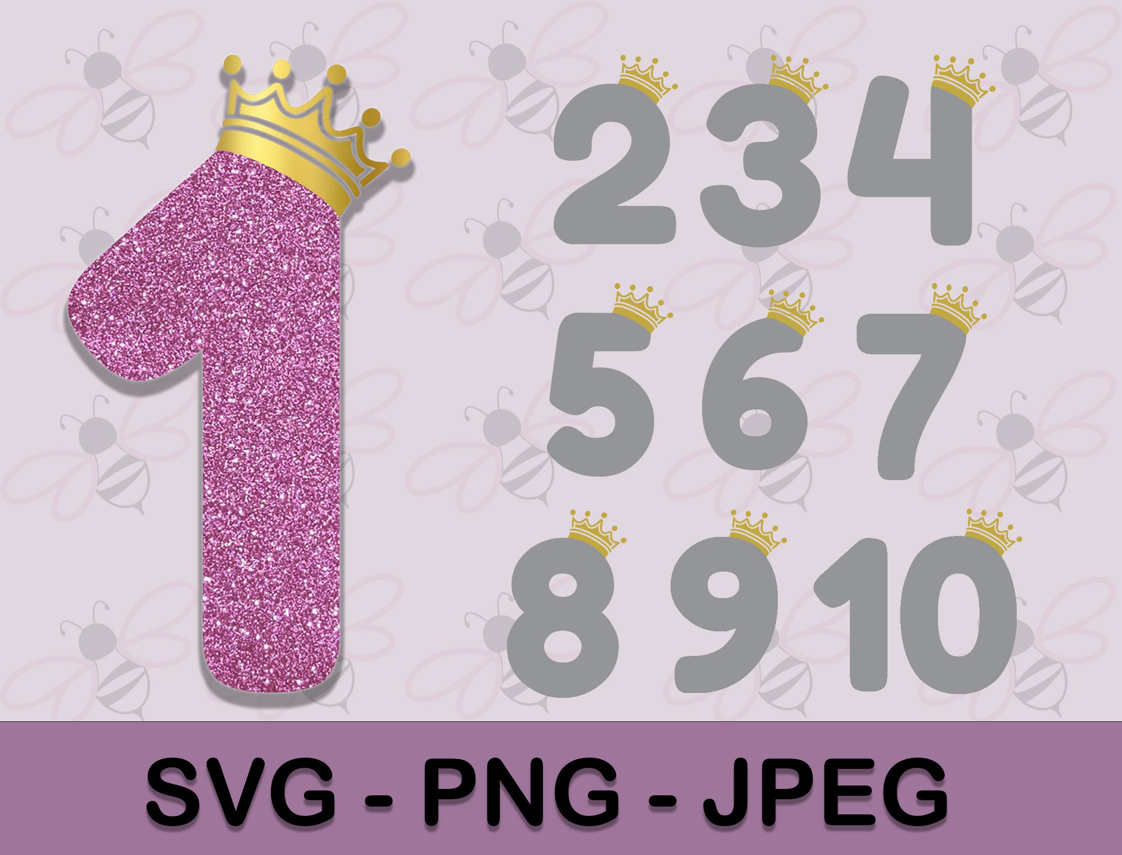 Digital File - Numbers - Numeros - SVG - JPG - PNG for Cricut and Other ...