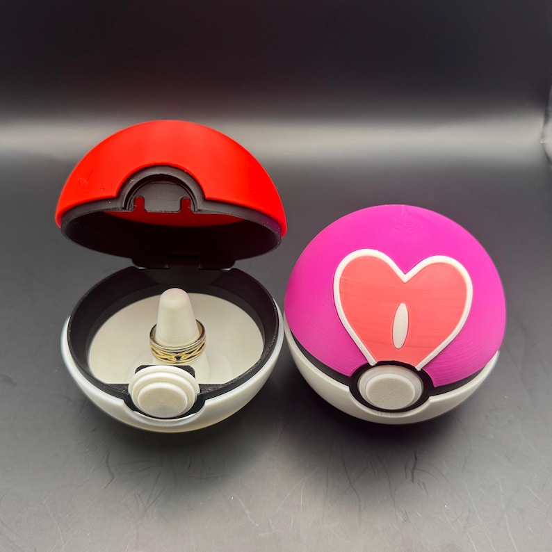 Pokeball Ring Box: 3D Printed With Flat Bottom, Fits US Sizes 3-13 - Etsy