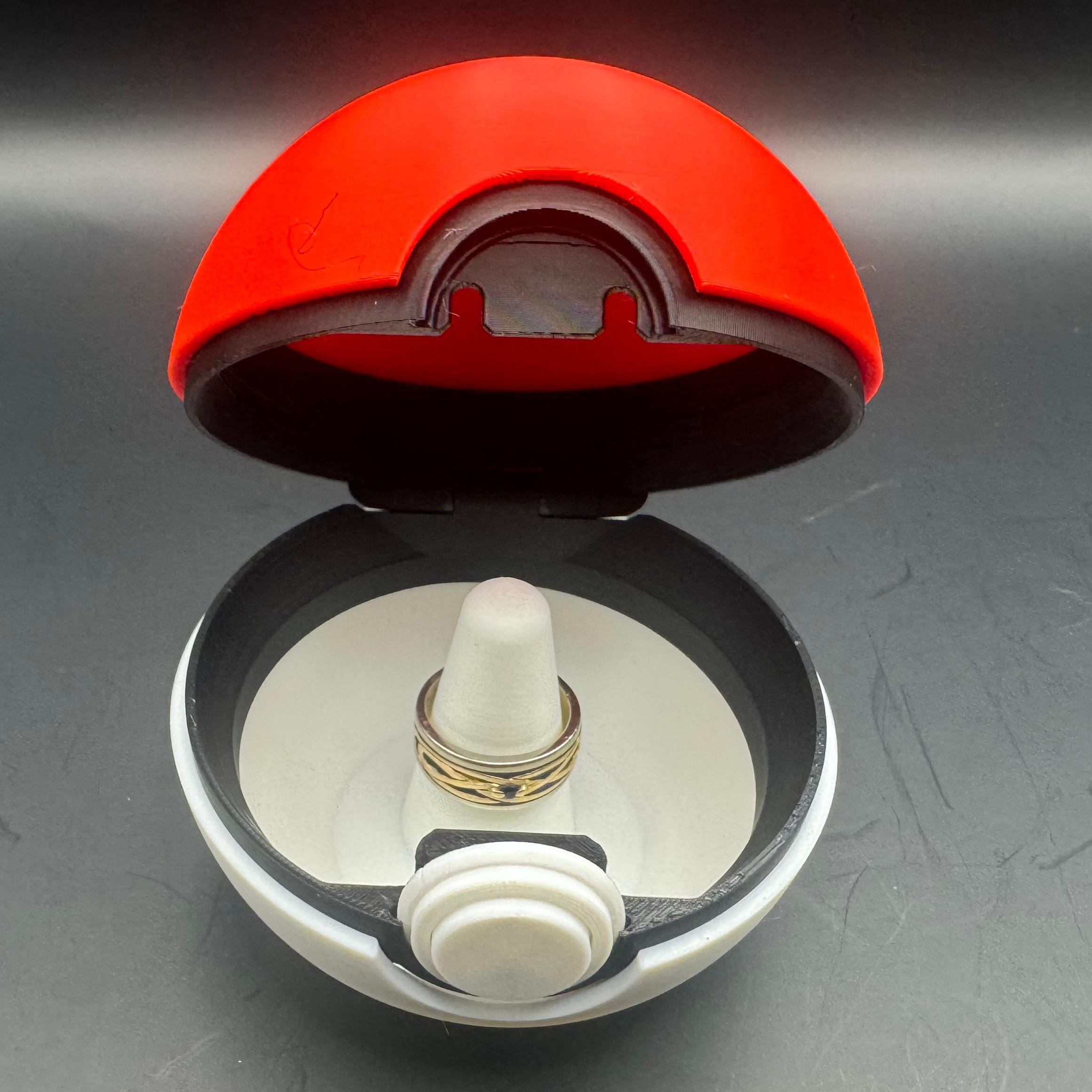Pokeball Ring Box: 3D Printed With Flat Bottom, Fits US Sizes 3-13 - Etsy