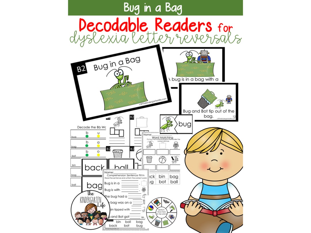 Decodable Dyslexia Readers Bug in a Bag - Etsy
