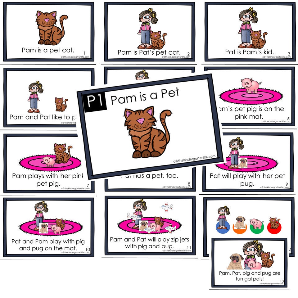Decodable Dyslexia Reader Pam is a Pet - Etsy