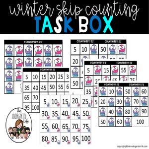 Winter Skip Counting by 5's Task Box - Etsy