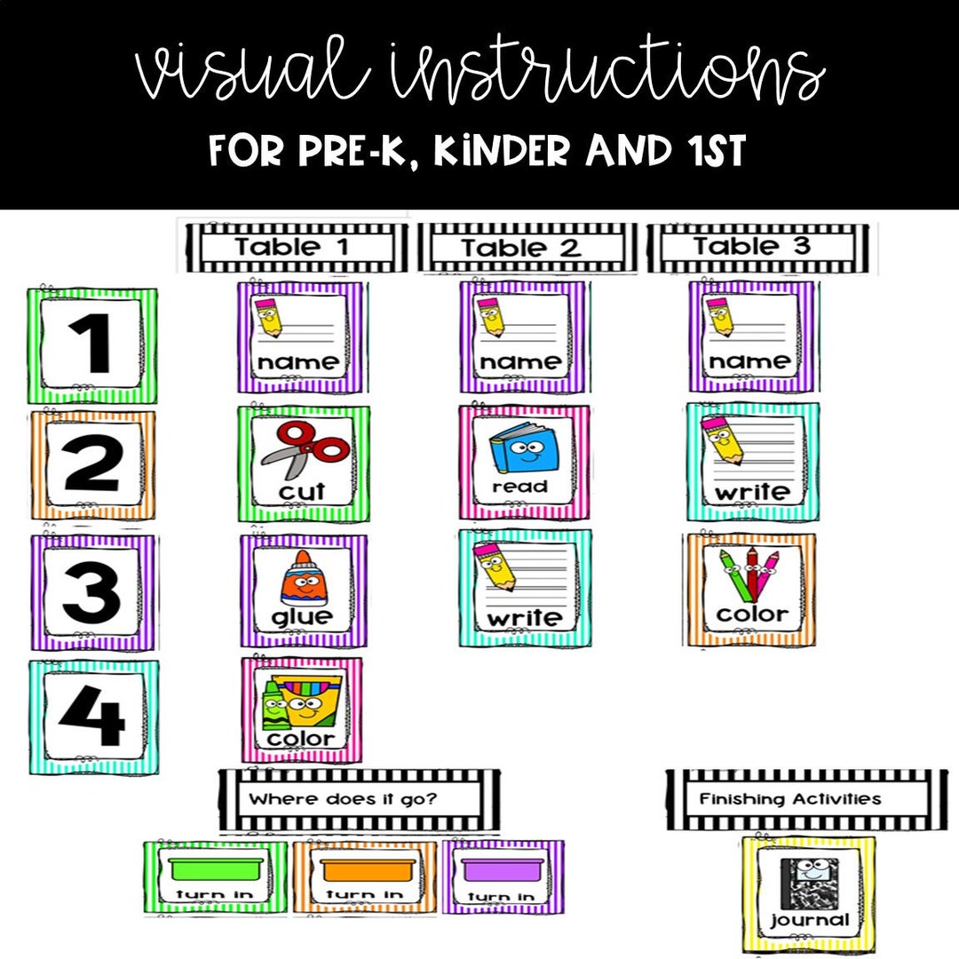 Visual Directions for Classroom Management: Special Education ...