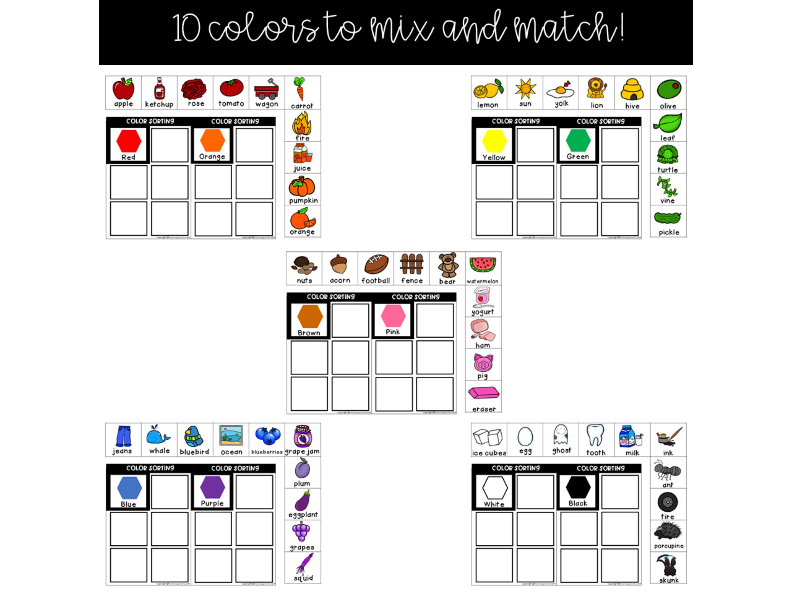 Color Sorting Task Box for Kindergarten - Etsy