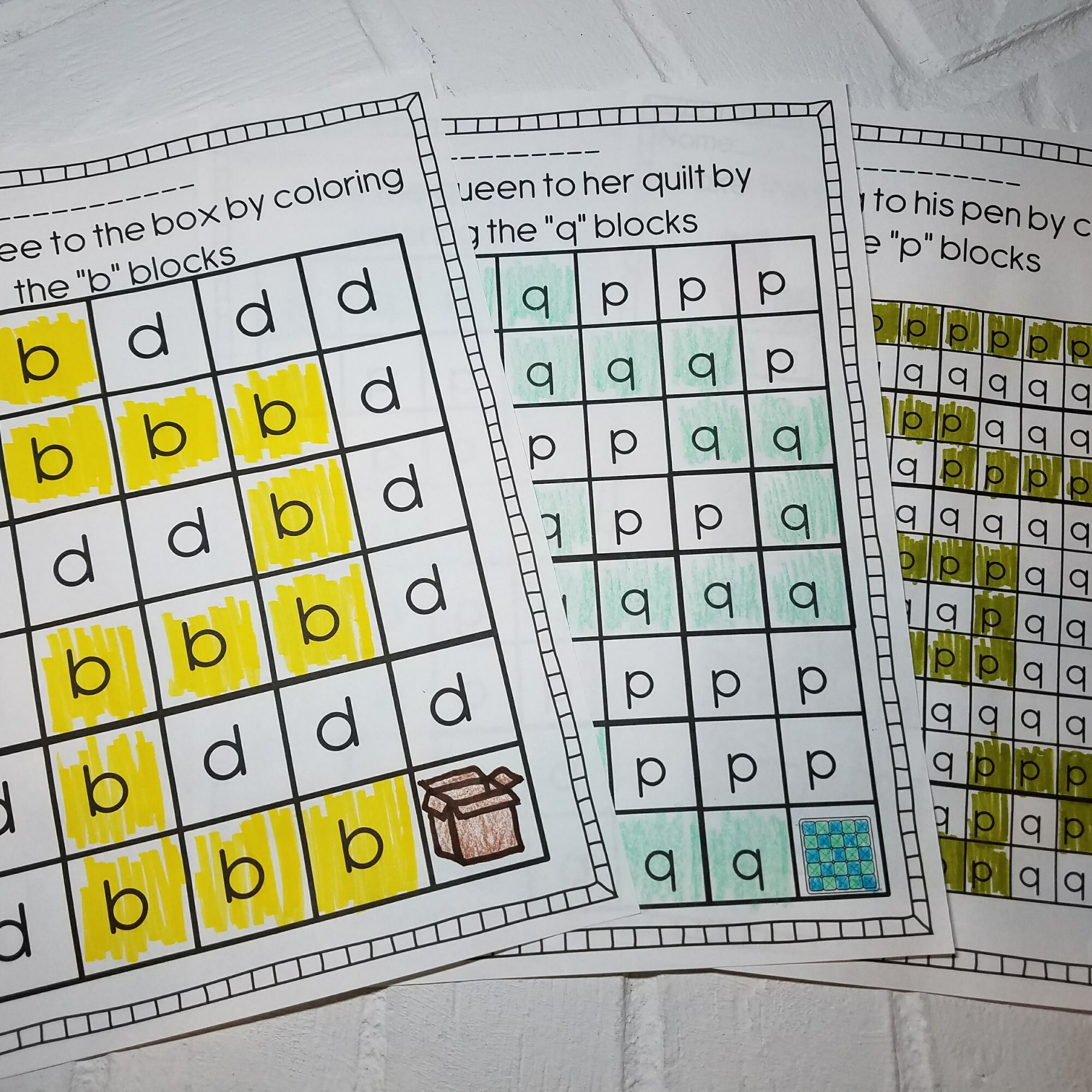 Dyslexia Worksheets for BDPQ Letter Reversals for Pre-k - Etsy