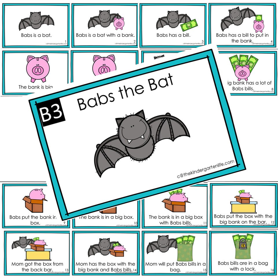 Decodable Dyslexia Reader Babs the Bat - Etsy