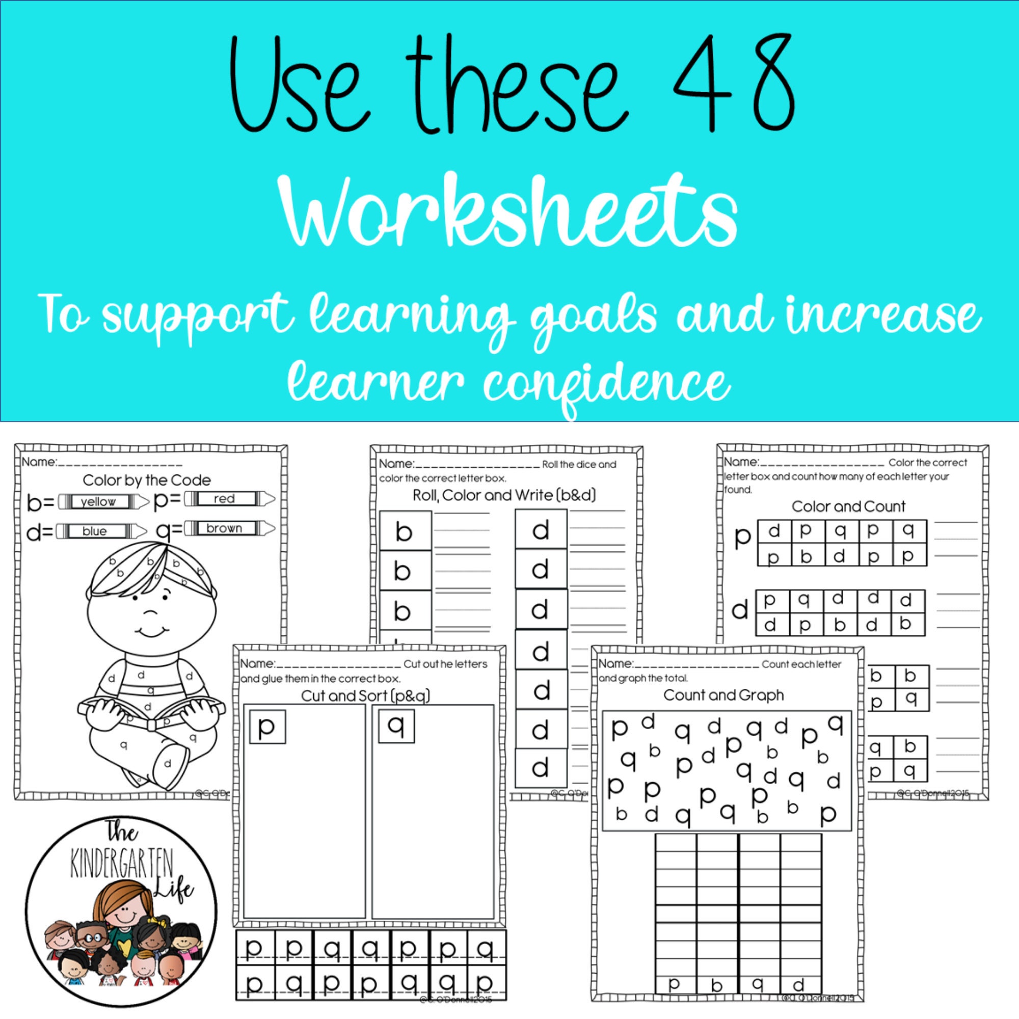 Dyslexia Worksheets for B,D,P,Q Letter Reversals for Pre-k ...