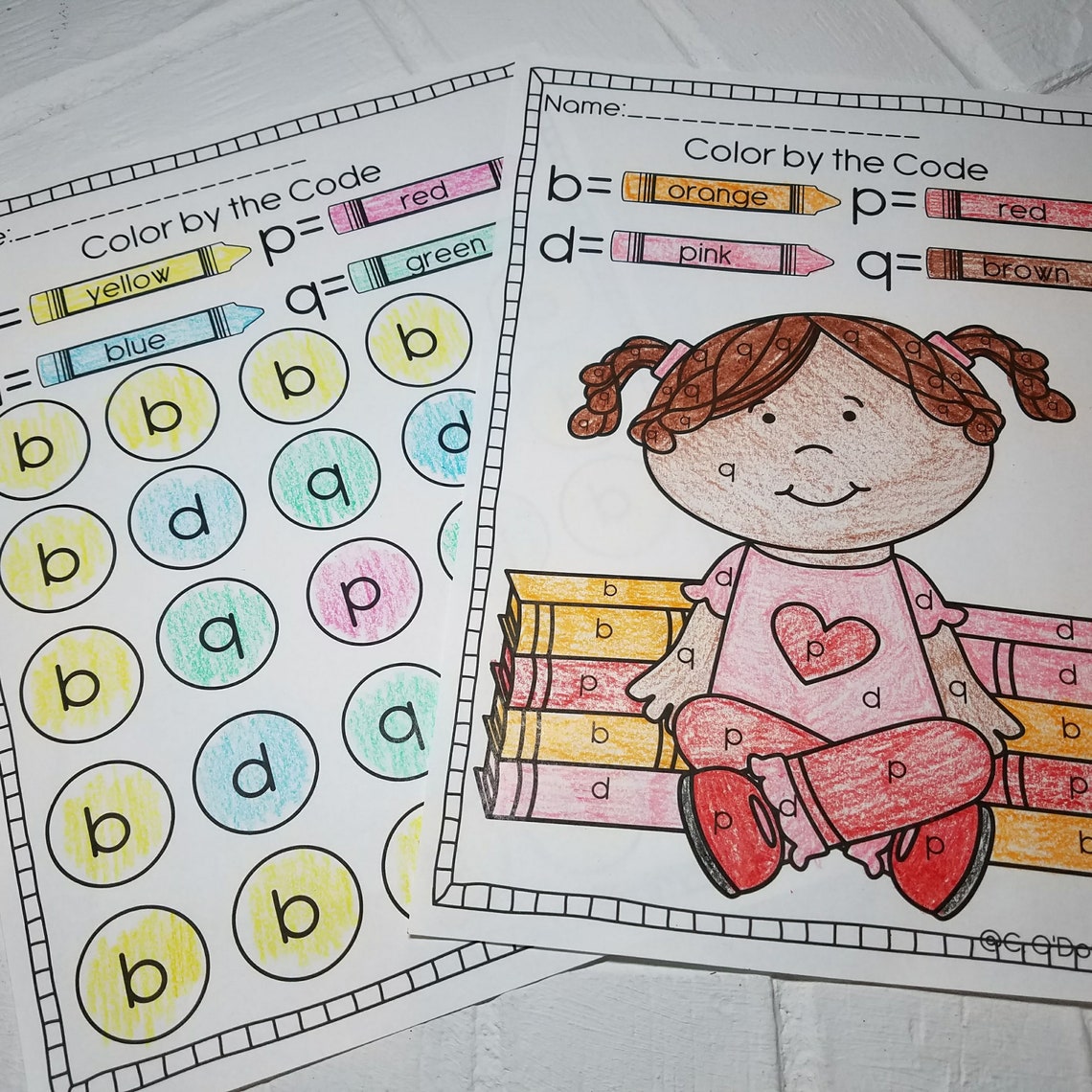 Dyslexia Worksheets for BDPQ Letter Reversals for Pre-k - Etsy