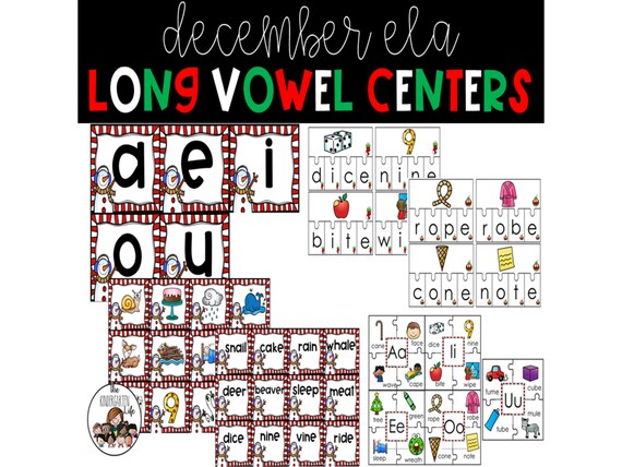 Long Vowel Christmas Christmas Phonics Word Game: Blending Long Vowels