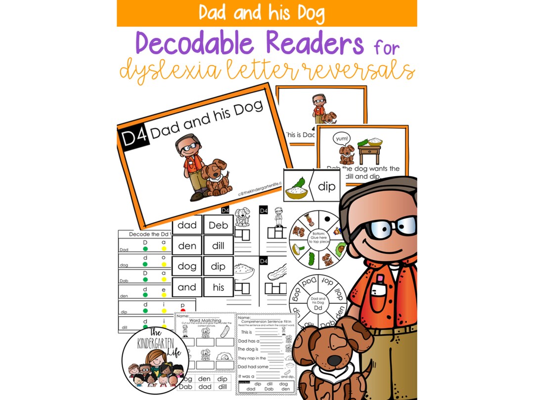 Decodable Dyslexia Reader Dad and His Dog - Etsy