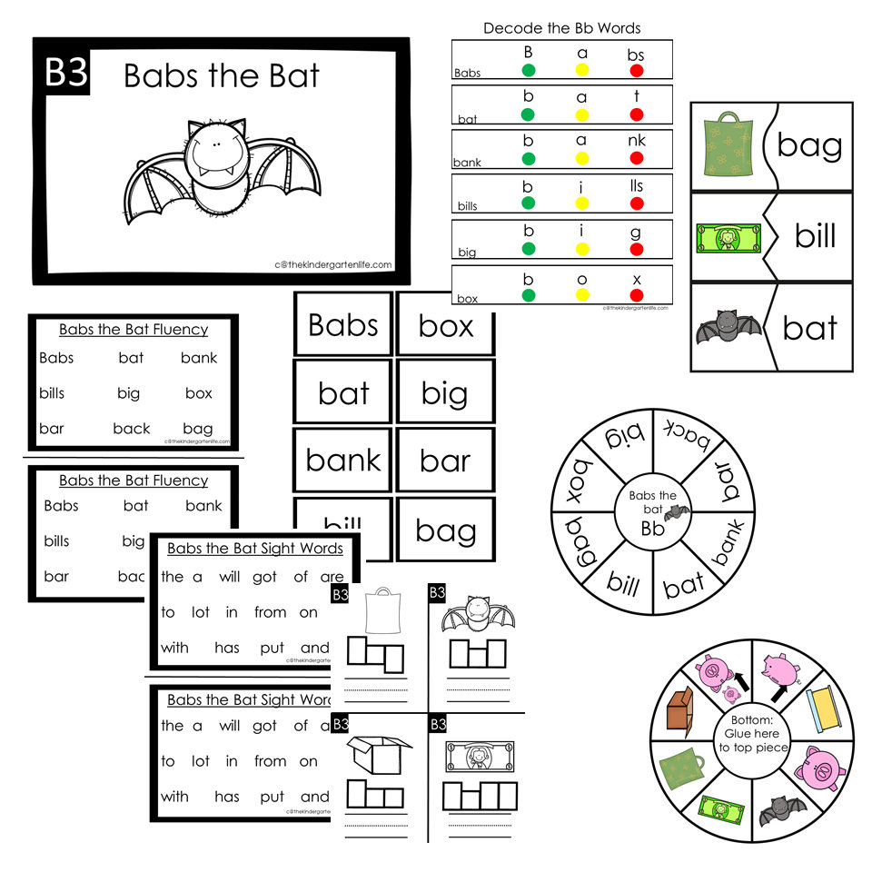 Decodable Dyslexia Reader Babs the Bat - Etsy