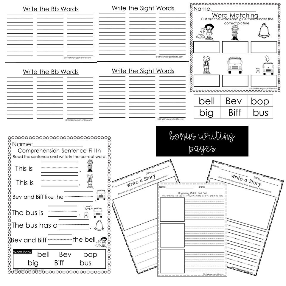 Decodable Dyslexia Reader the Bus - Etsy