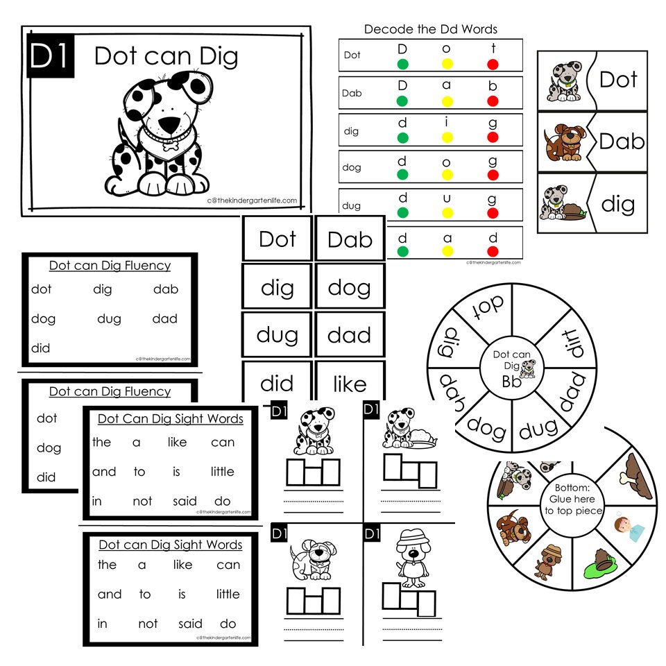 Decodable Dyslexia Readers Dot Can Dig - Etsy