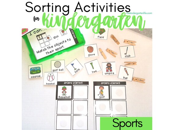 Sports Sorting Activity for Kindergarten First Grade - Etsy