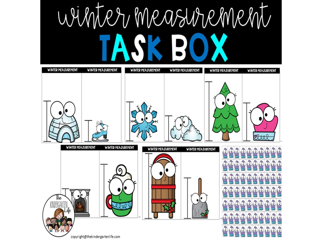 Winter Measurement Task Box - Etsy
