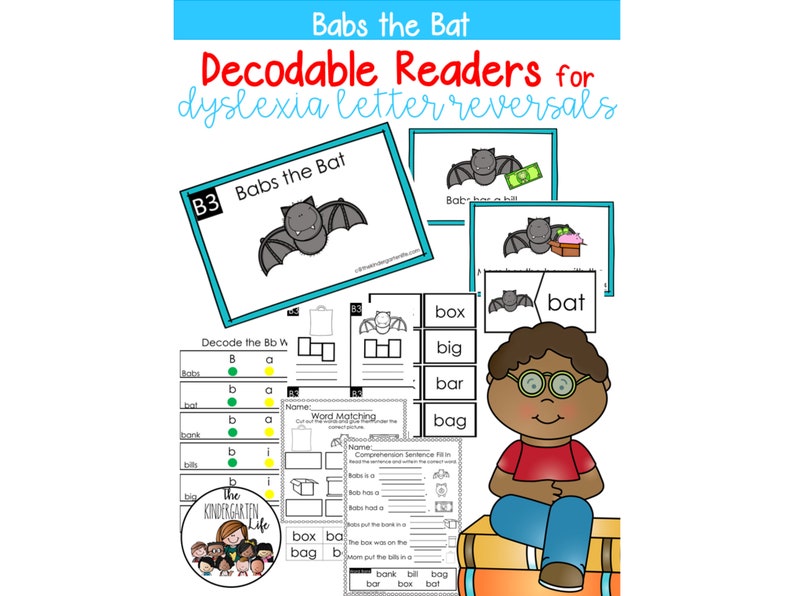 Decodable Dyslexia Reader Babs the Bat - Etsy