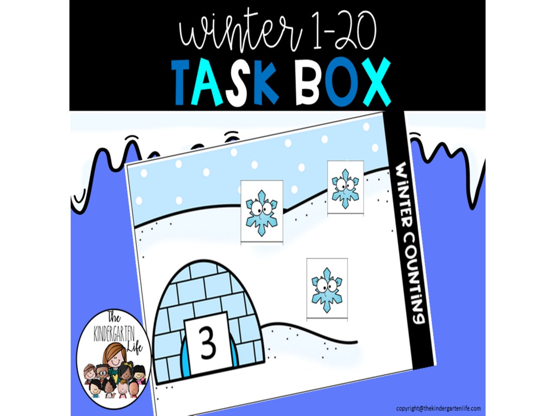 Winter Counting 1-20 Task Box - Etsy